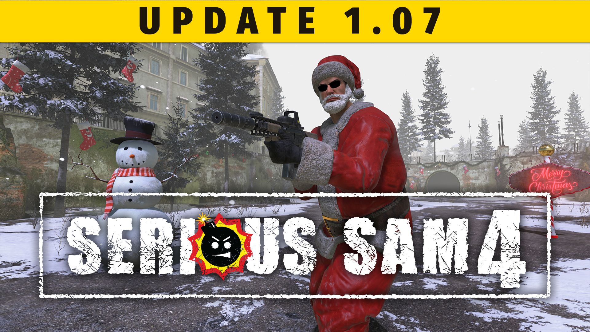Serious Sam 4 Update 1.07 Patch Notes: Survival Mode, Santa Sam Skin ...