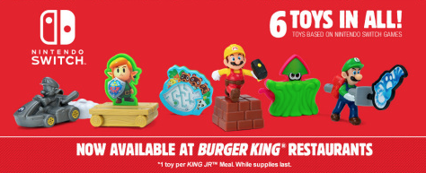 Burger King Offering Chance to Win Switch; Nintendo-Themed Toys in King ...