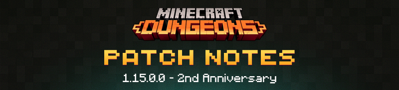 Minecraft Dungeons Celebrates Second Anniversary with Update 1.15.0.0