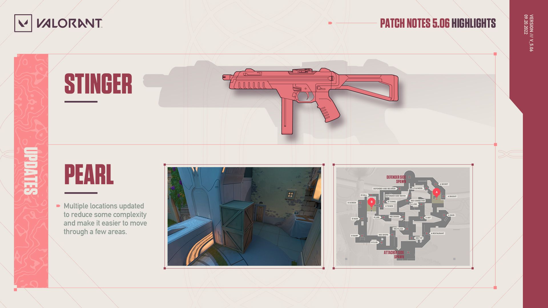 Valorant Update 5.06: Changes to Pearl Map and Buffs Stringer